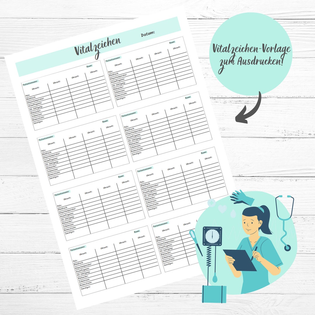 Vital Sign Template Nursing Station Nurse, Midwife, Mfa, Medicine ...
