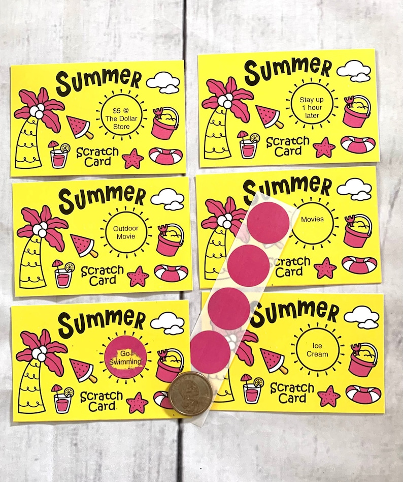 Summer Bucket List/ Reading/ Chore Tickets - Etsy
