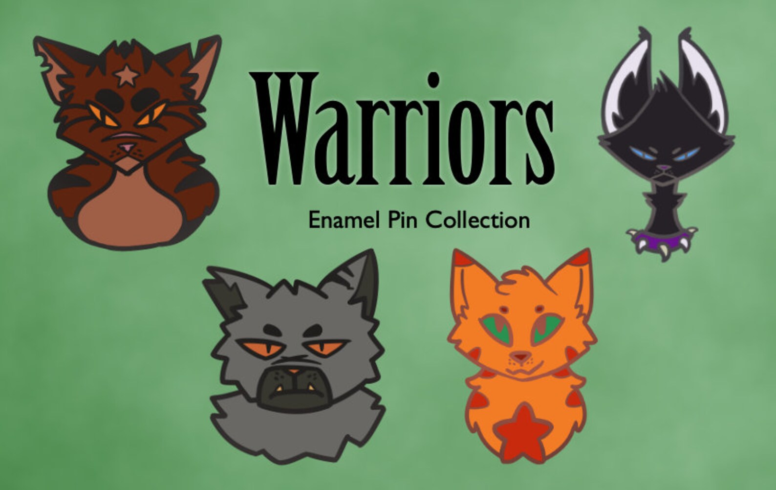 Warrior Cats Warriors Hard Enamel Pins | Etsy