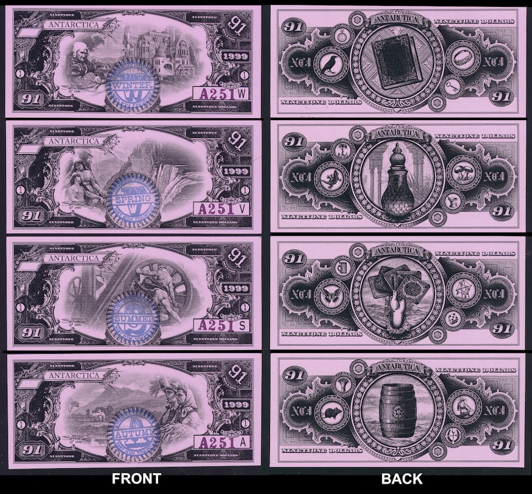Fantasy Currency - Antarctica Dream-dollars 91 Dollar Mint Set ...