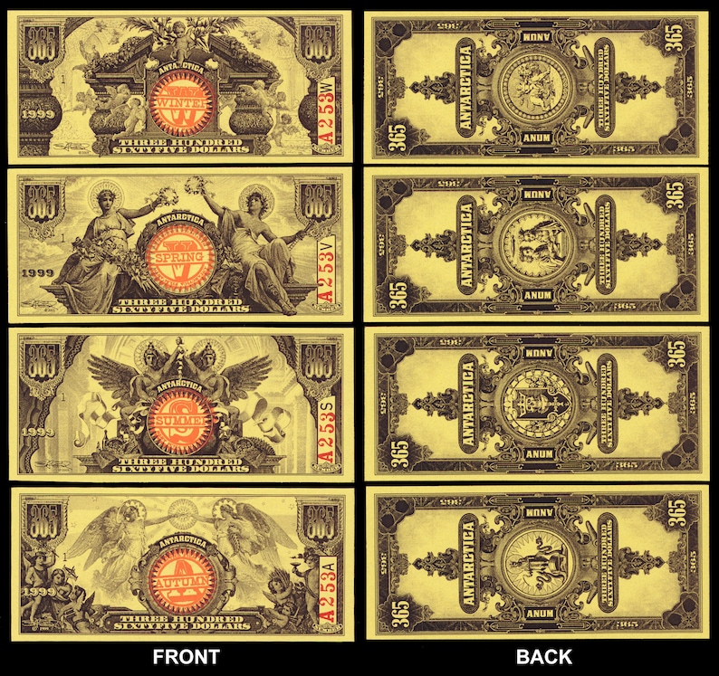 Fantasy Currency - Antarctica Dream-dollars 365 Dollar Mint Set ...