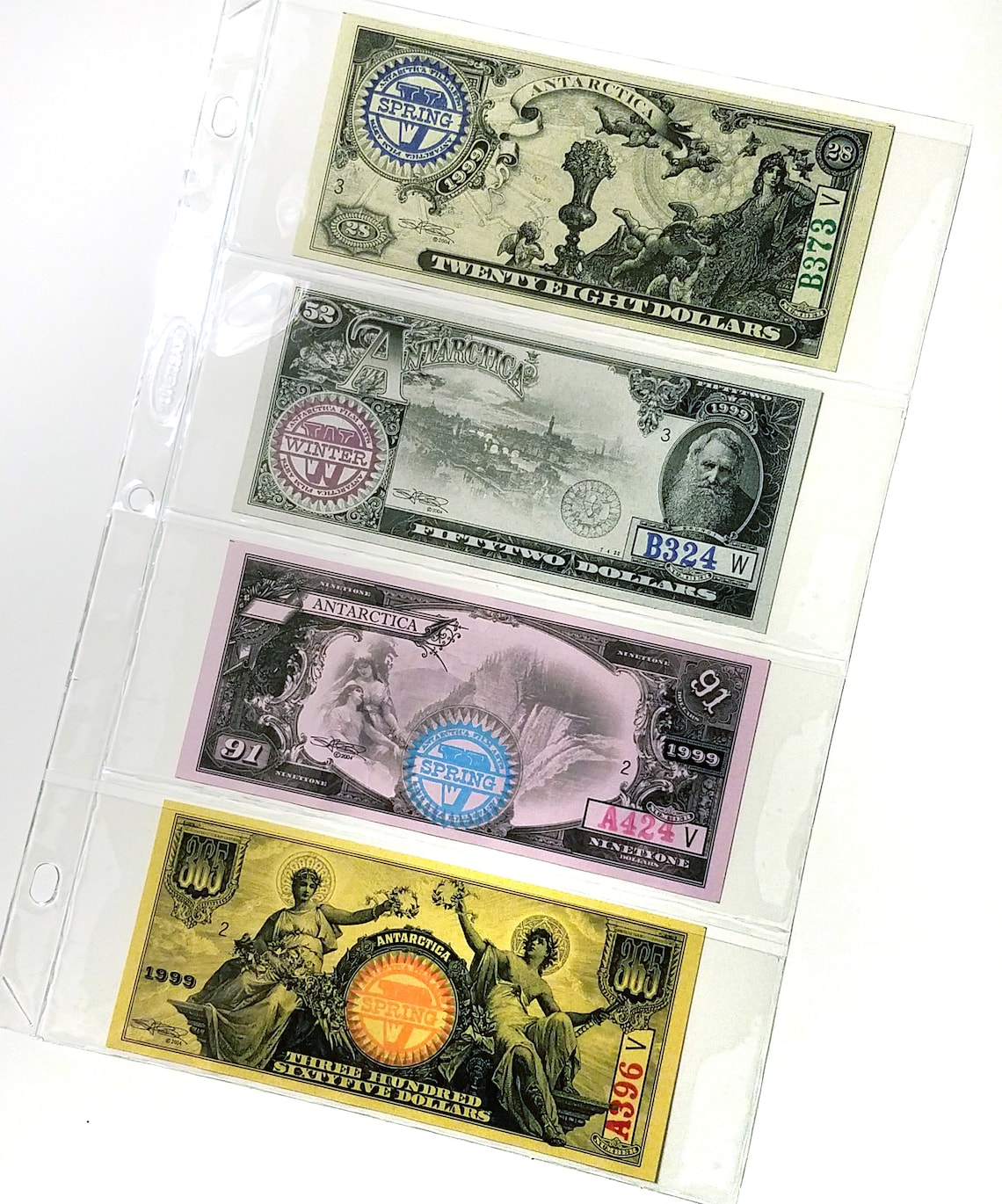 Fantasy Currency Antarctica Dream-dollars Sampler Set - Etsy