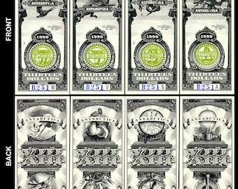 Fantasy Currency Antarctica Dream-dollars 4 Dollar Mint Set - Etsy