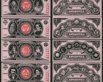 Fantasy Currency Antarctica Dream-dollars 4 Dollar Mint Set - Etsy