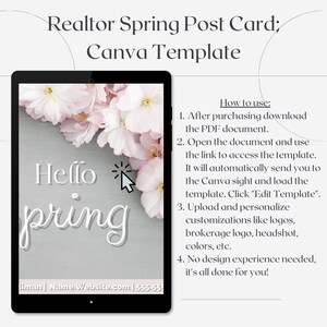 Spring Post Card, Real Estate Post Card TEMPLATE, Modern Real Estate ...