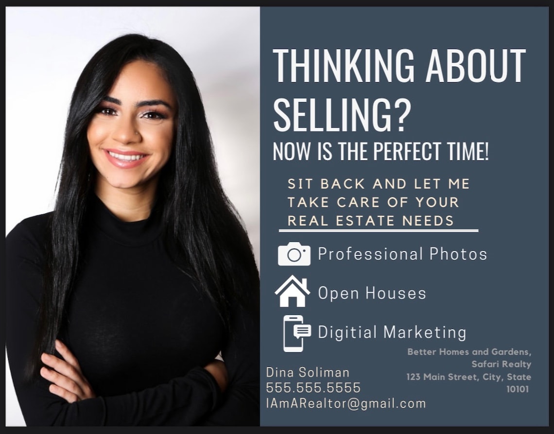 Real Estate Sales Postcard TEMPLATE, Modern Real Estate Post Card, Real ...