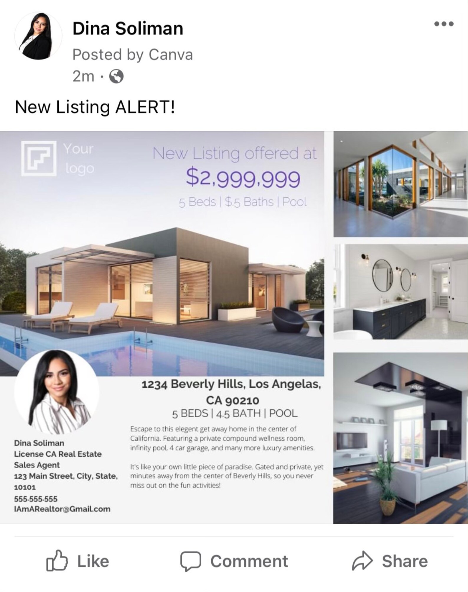 Real Estate Social Media Posts Real Estate Marketing Instant - Etsy UK