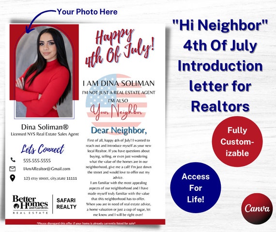 Dear Neighbor Realtor Letter Real Estate Newsletter TEMPLATE - Etsy