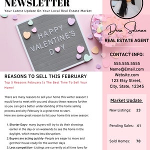 February Newsletter, Real Estate Newsletter TEMPLATE, Modern Real ...