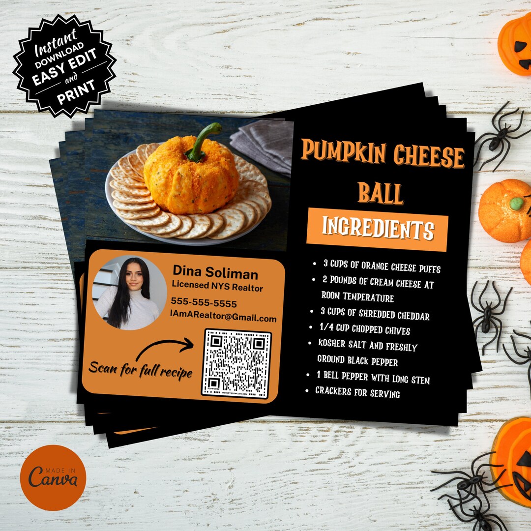 Halloween Crafts Recipe Card, Real Estate Postcard TEMPLATE, Modern ...