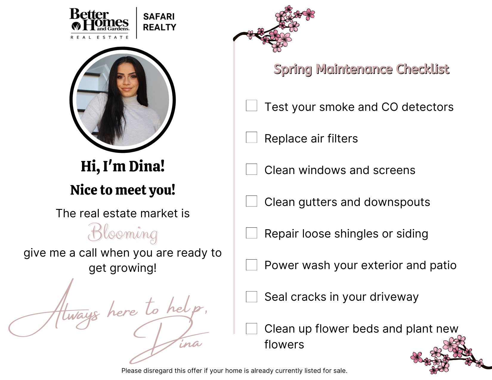 Spring Post Card, Real Estate Post Card TEMPLATE, Modern Real Estate ...