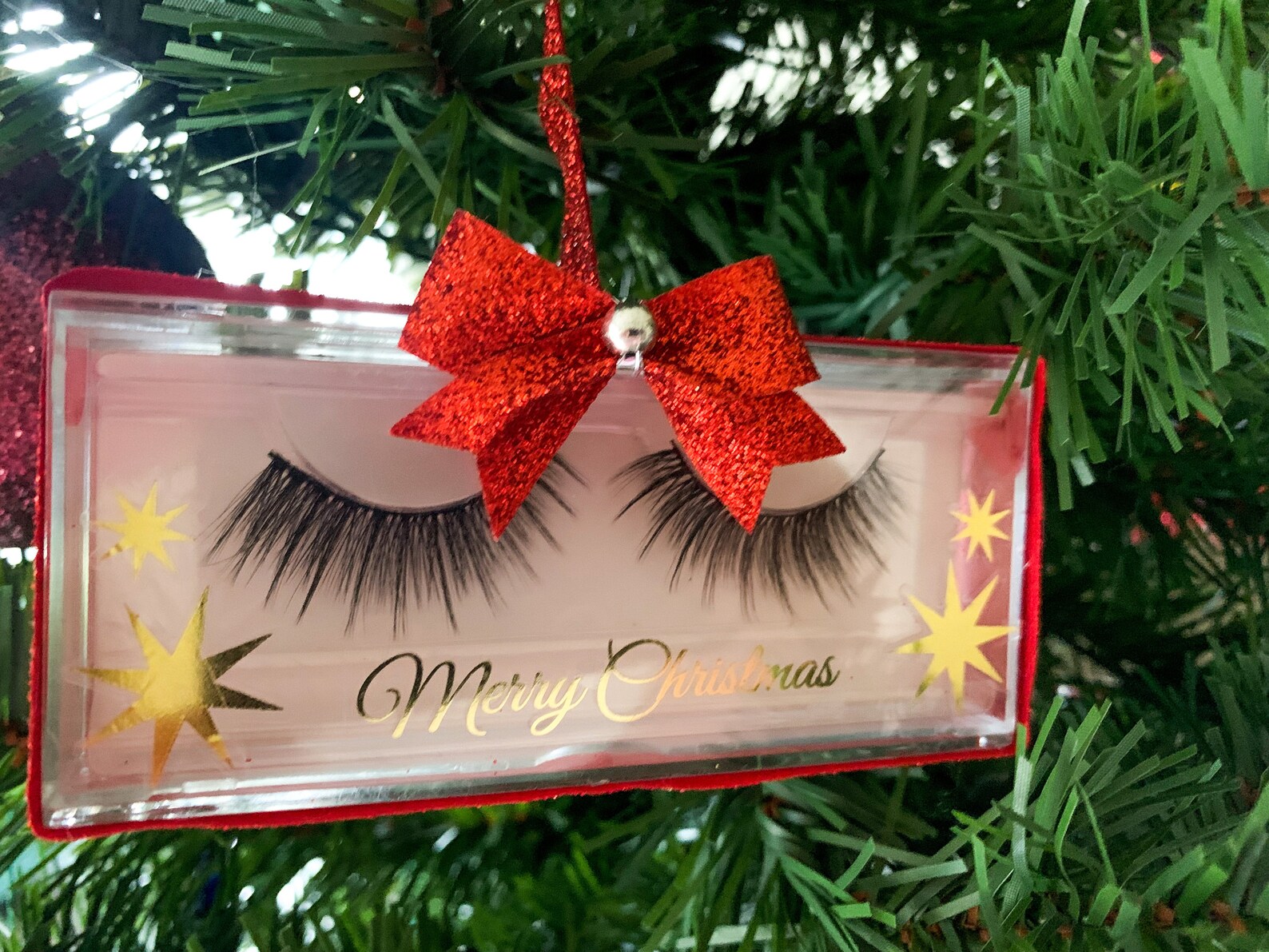 Faux Eyelash Christmas Holiday Ornament - Etsy
