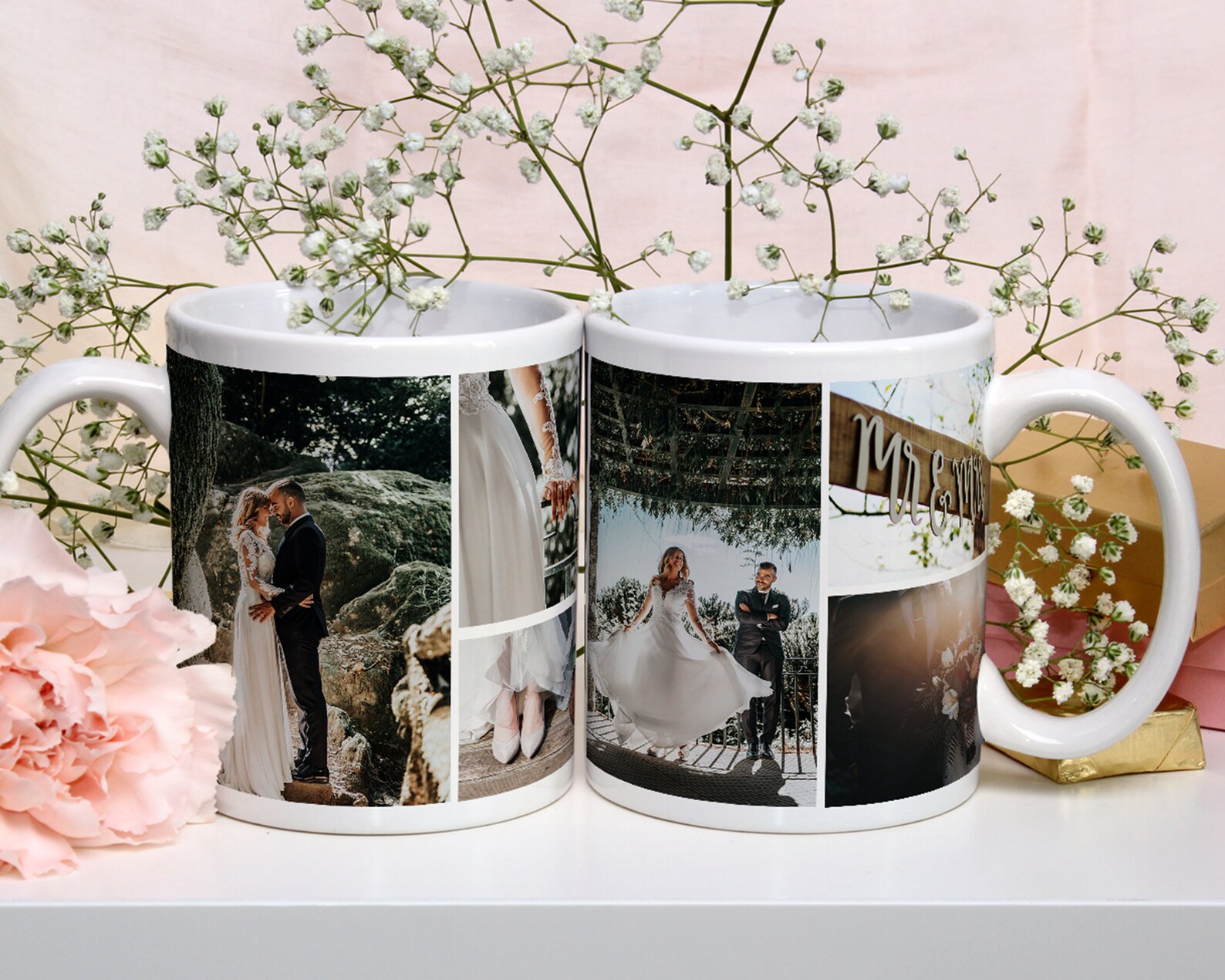 Custom Photo Collage Mug, Personalized Picture Mugs, Coffee Mug Gift ...