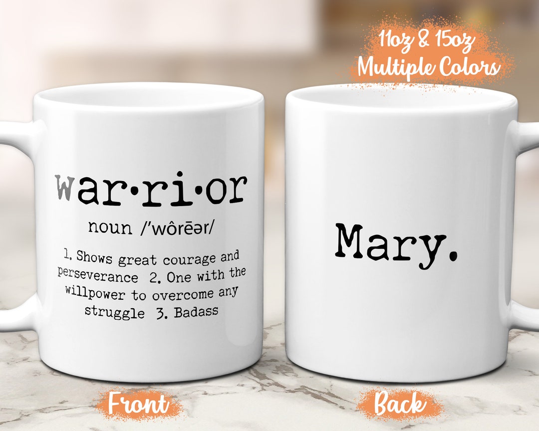 Personalized Warrior Mug, Custom Warrior Gift, Survivor Gift ...