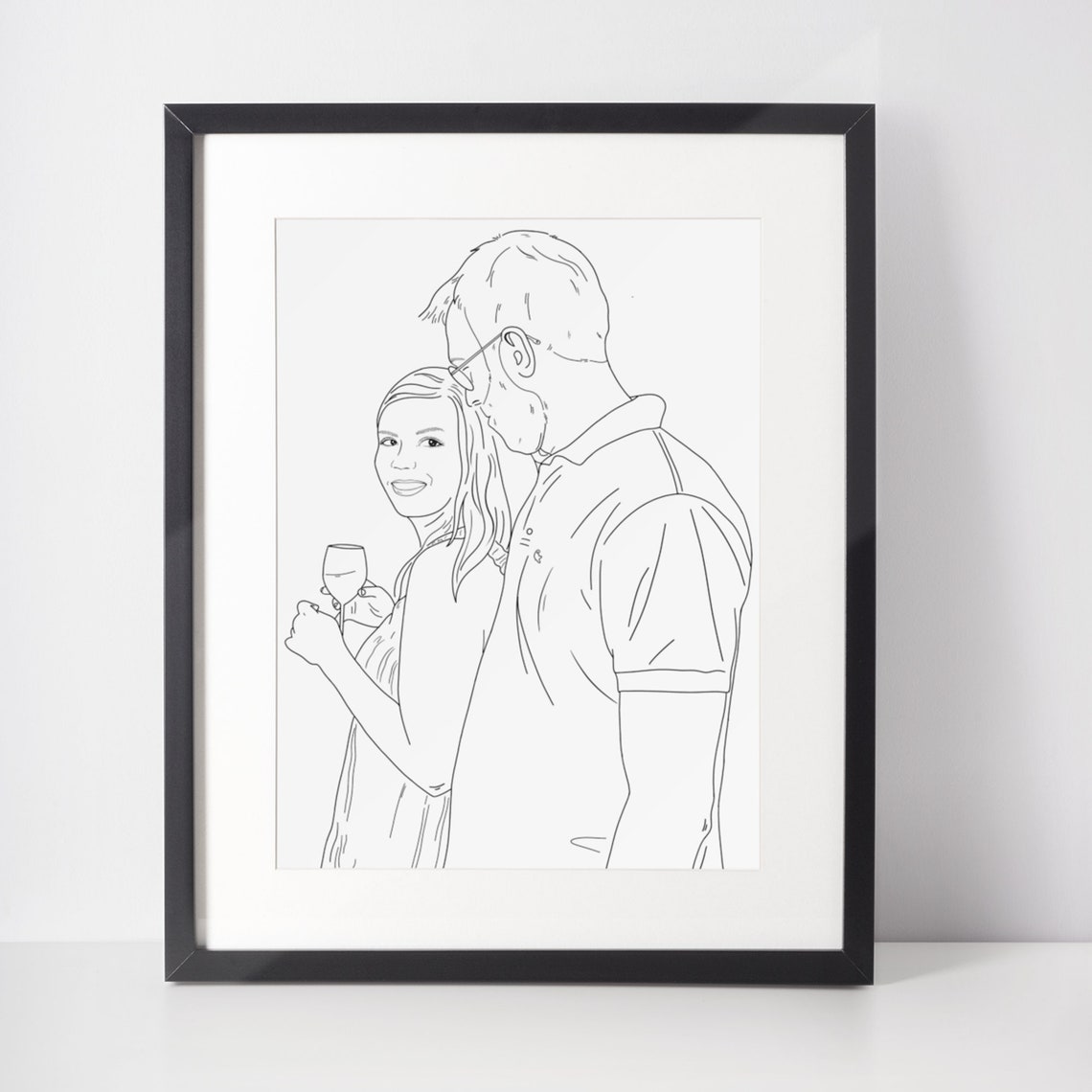 Custom Line Drawing Couple Line Art Couple Gifts | Etsy