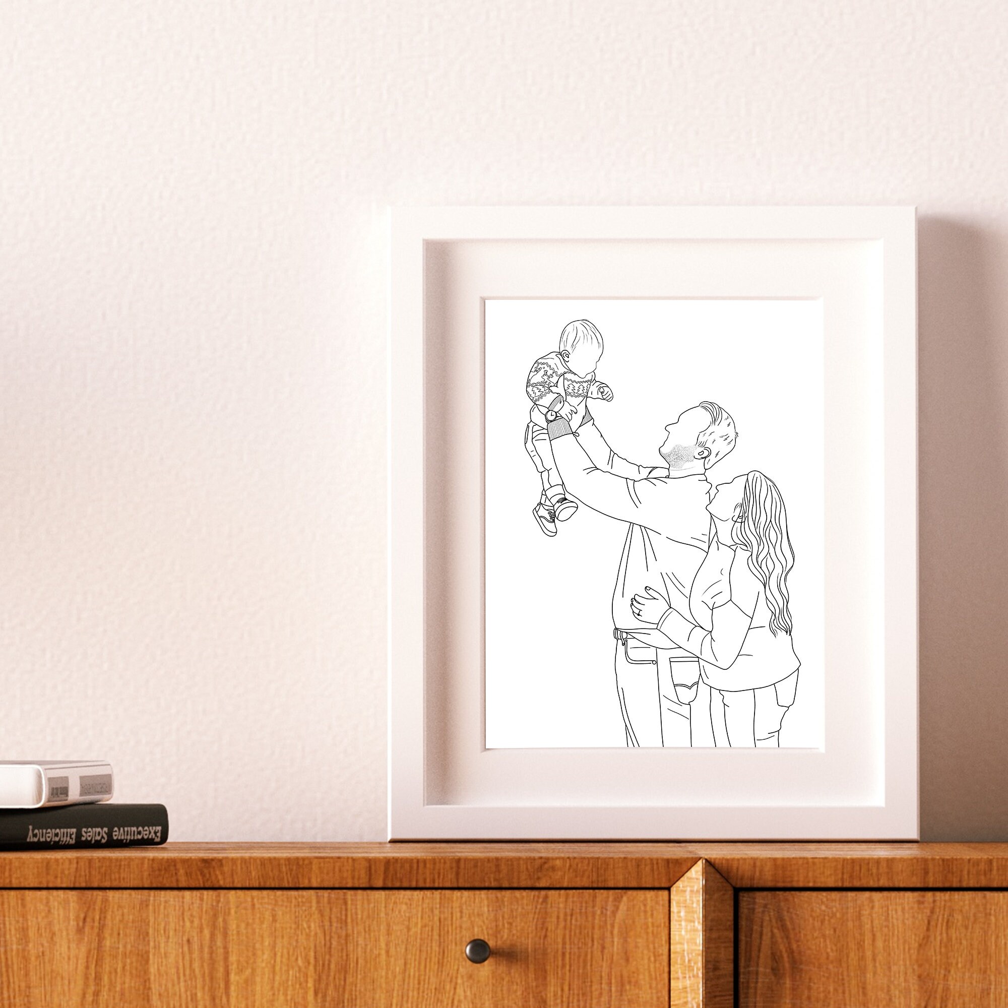 Custom Portrait Couple Hand Drawing Custom Line Art Couple | Etsy