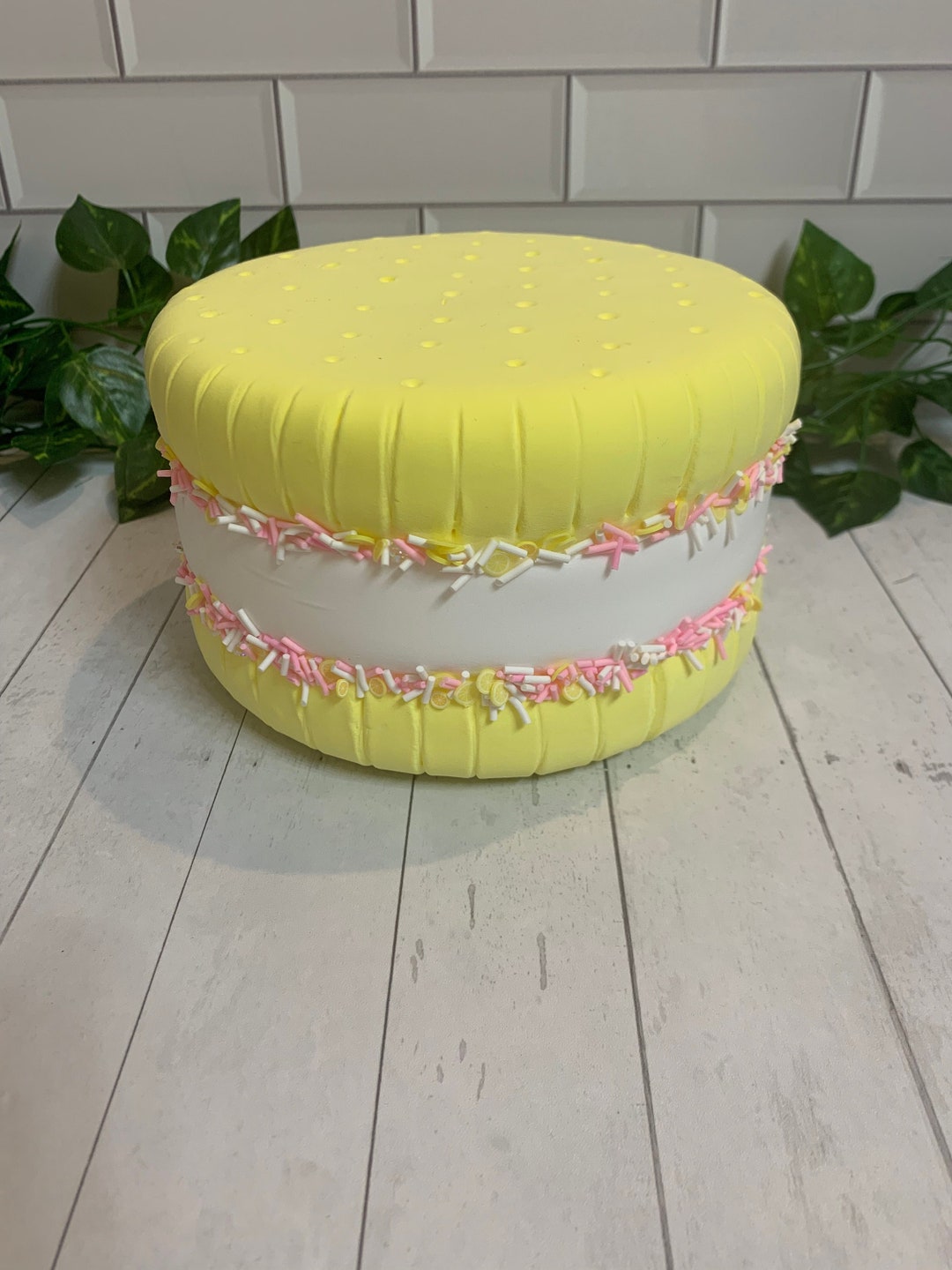 Pink Lemonade Ice Cream Sandwichfake Bakecandylandwhimsical Decorlemon Decorfood Prop