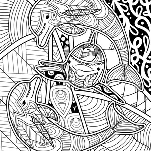 Mix Collection (5) Coloring Pages - Etsy