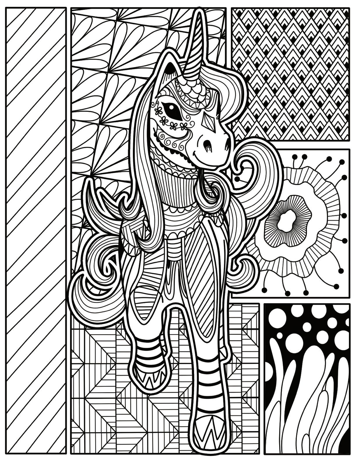 Mix Collection (5) Coloring Pages - Etsy