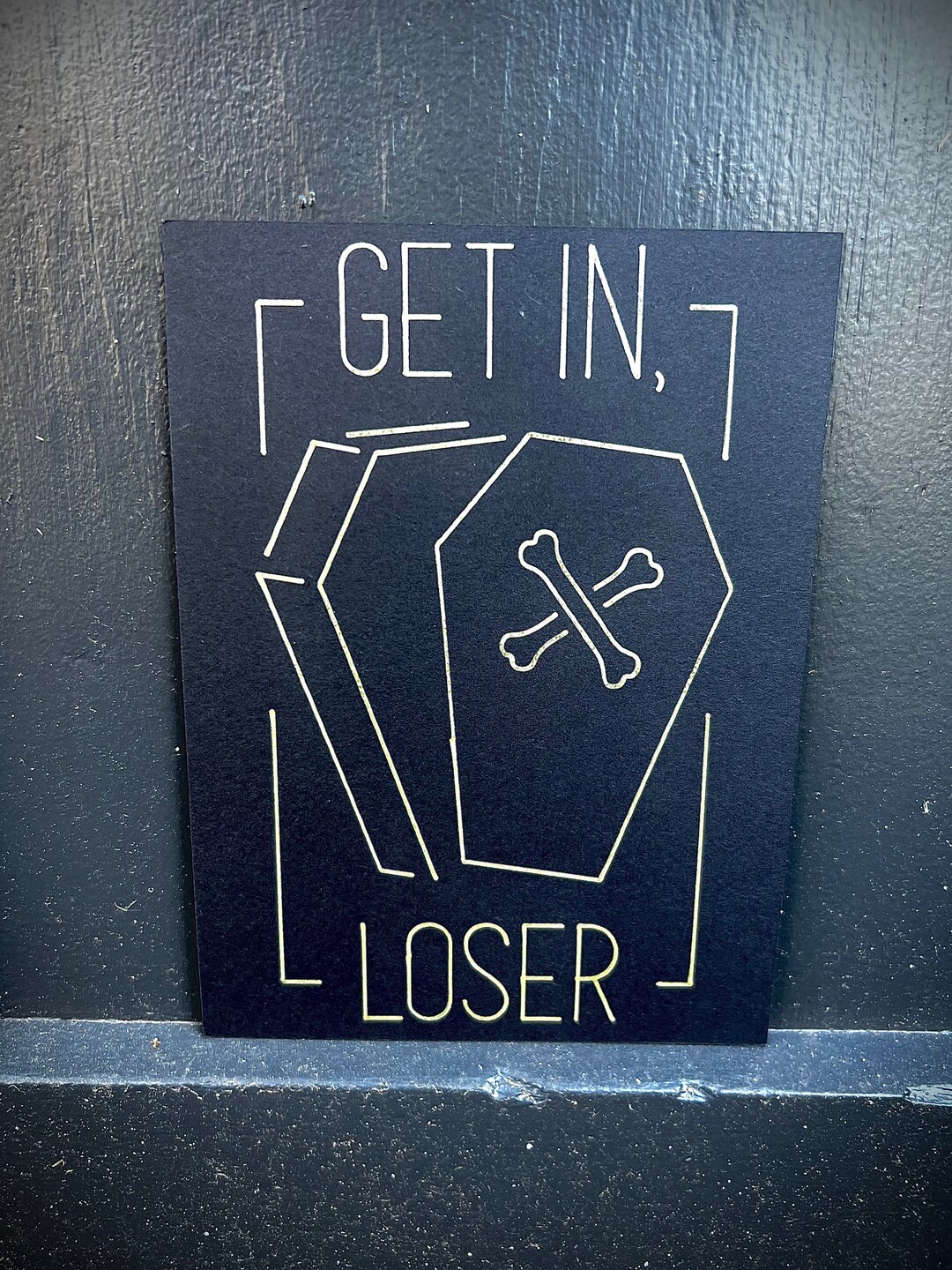 Dark Humor Birthday Card 5x7 Black & Gold - Etsy