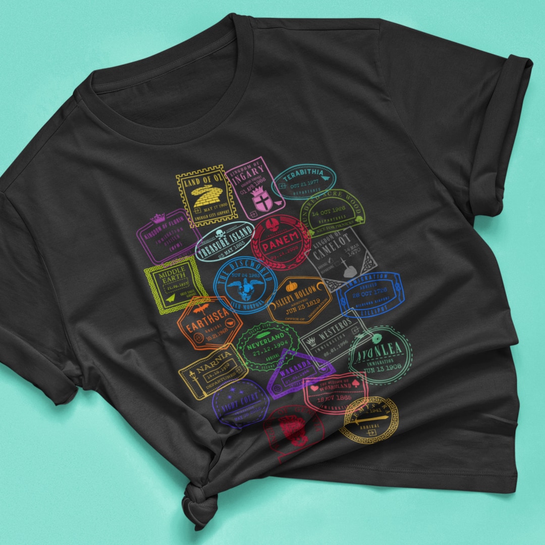 Adventure Summer Reading Shirt Literary Passport Stamps - Etsy