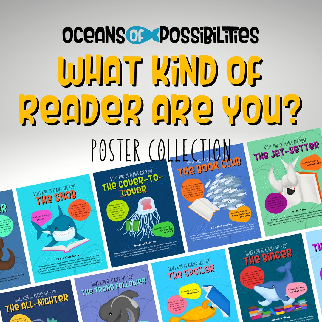 What Kind of Reader Are You Posters, Digital Download - Oceans of ...