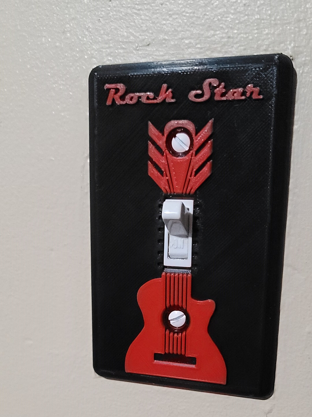 Guitar Themed Light Switch Cover, Music Lover Decor, Guitar Themed Room ...