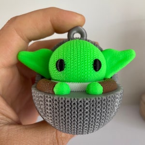 Knitted Grogu - Baby Yoda - 3D Printed - Ornament - Christmas ...