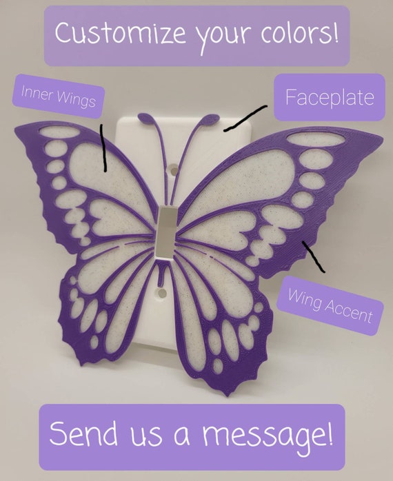 3D Butterfly Light Switch Cover customizable - Etsy