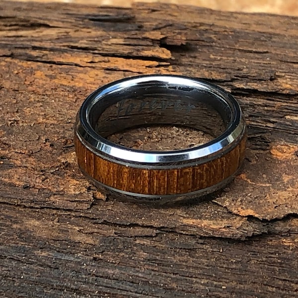 Wood Inlay Ring - Etsy