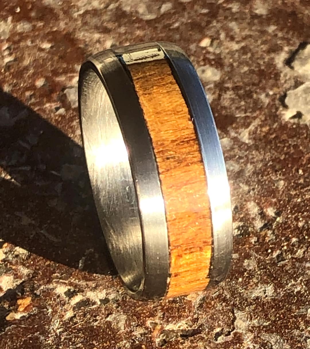 Battleship Iowa Teak Inlay Ring - Etsy