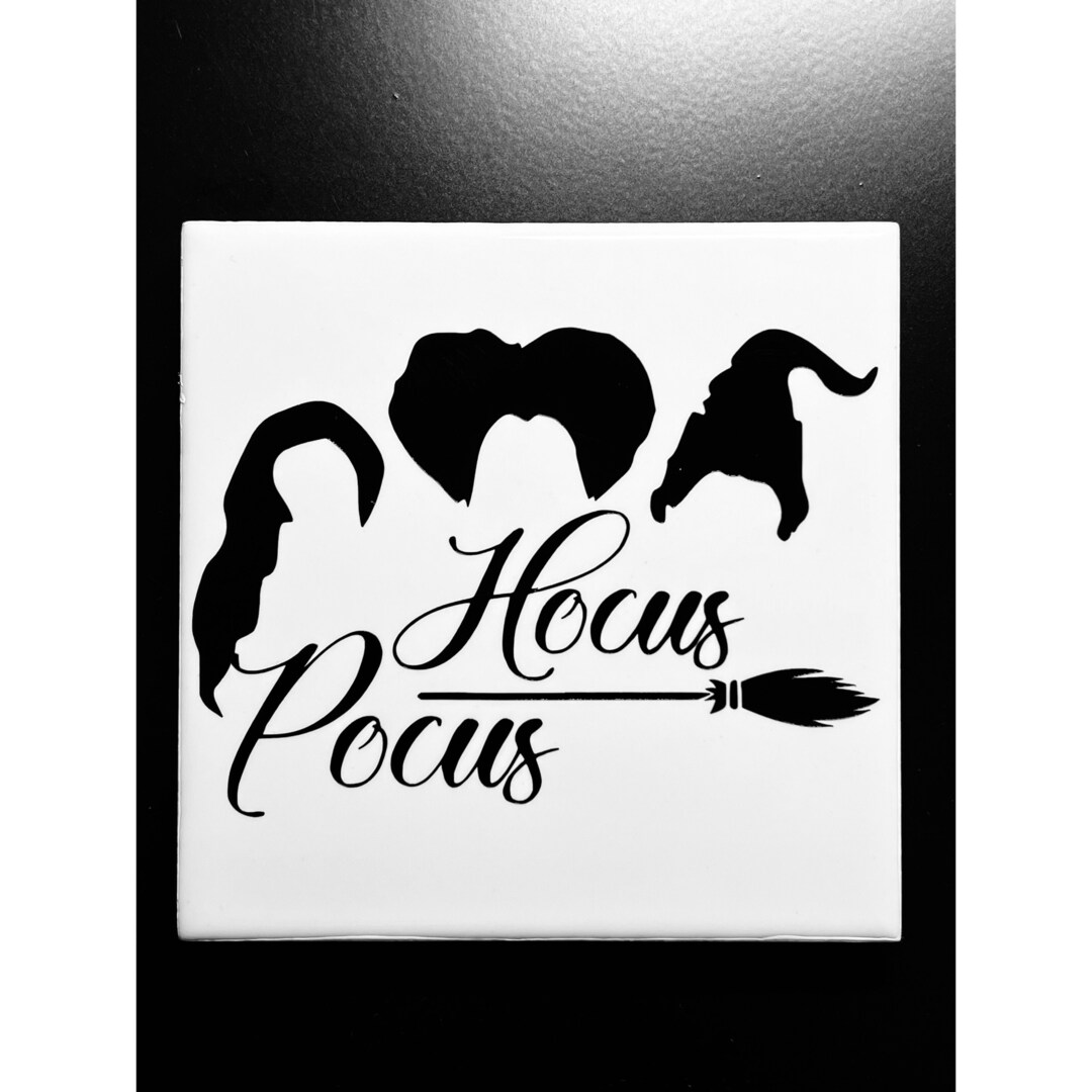 Set of 2 Hocus Pocus Square Ceramic Coasters, 4x4 Inch - Etsy