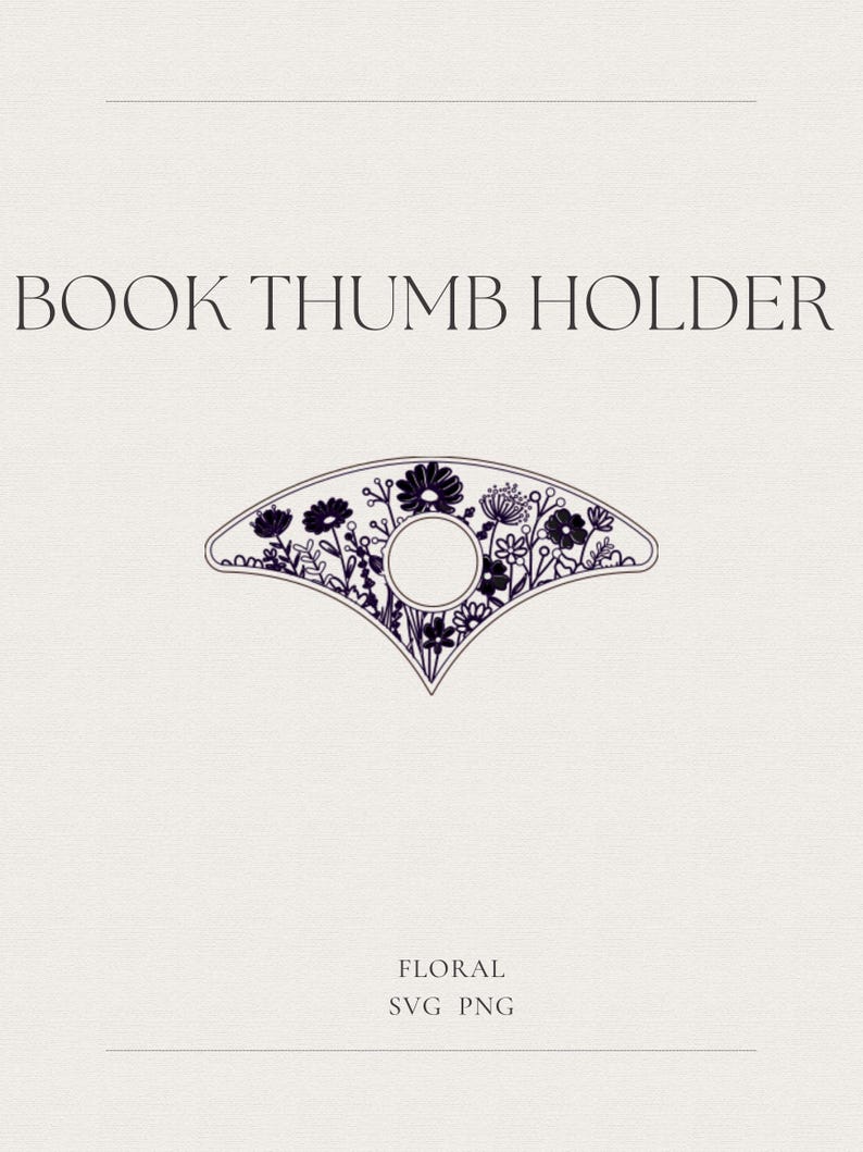 Floral Thumb Book Holder - Etsy