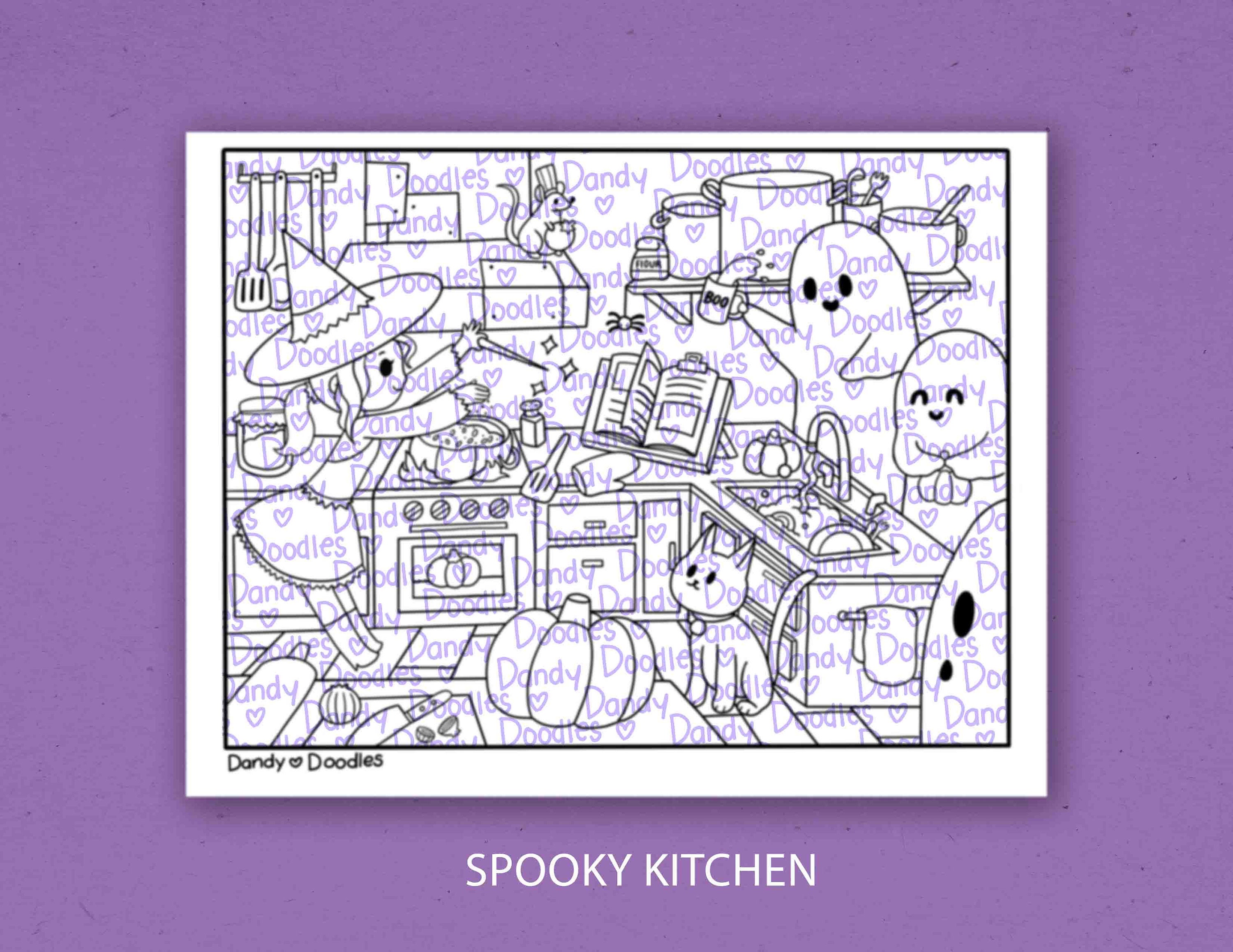 Fall Coloring Pages, Halloween Coloring Pages, Printables, Cozy ...