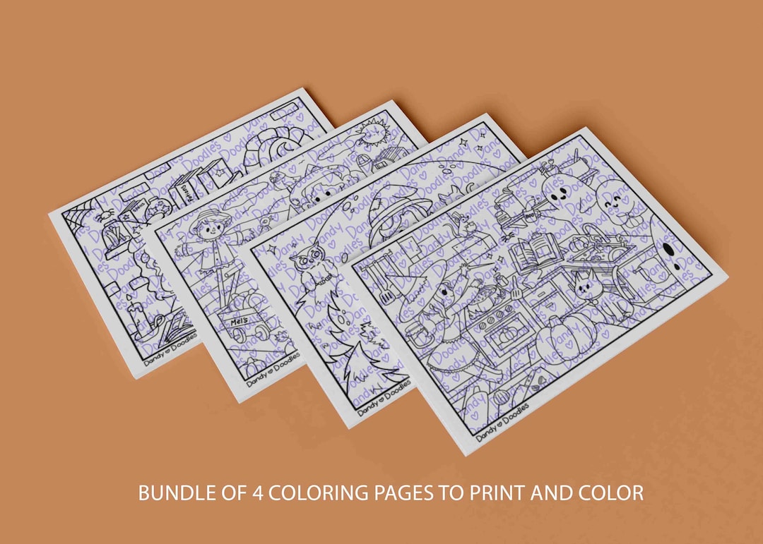 Fall Coloring Pages, Halloween Coloring Pages, Printables, Cozy ...