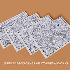 Fall Coloring Pages, Halloween Coloring Pages, Printables, Cozy ...