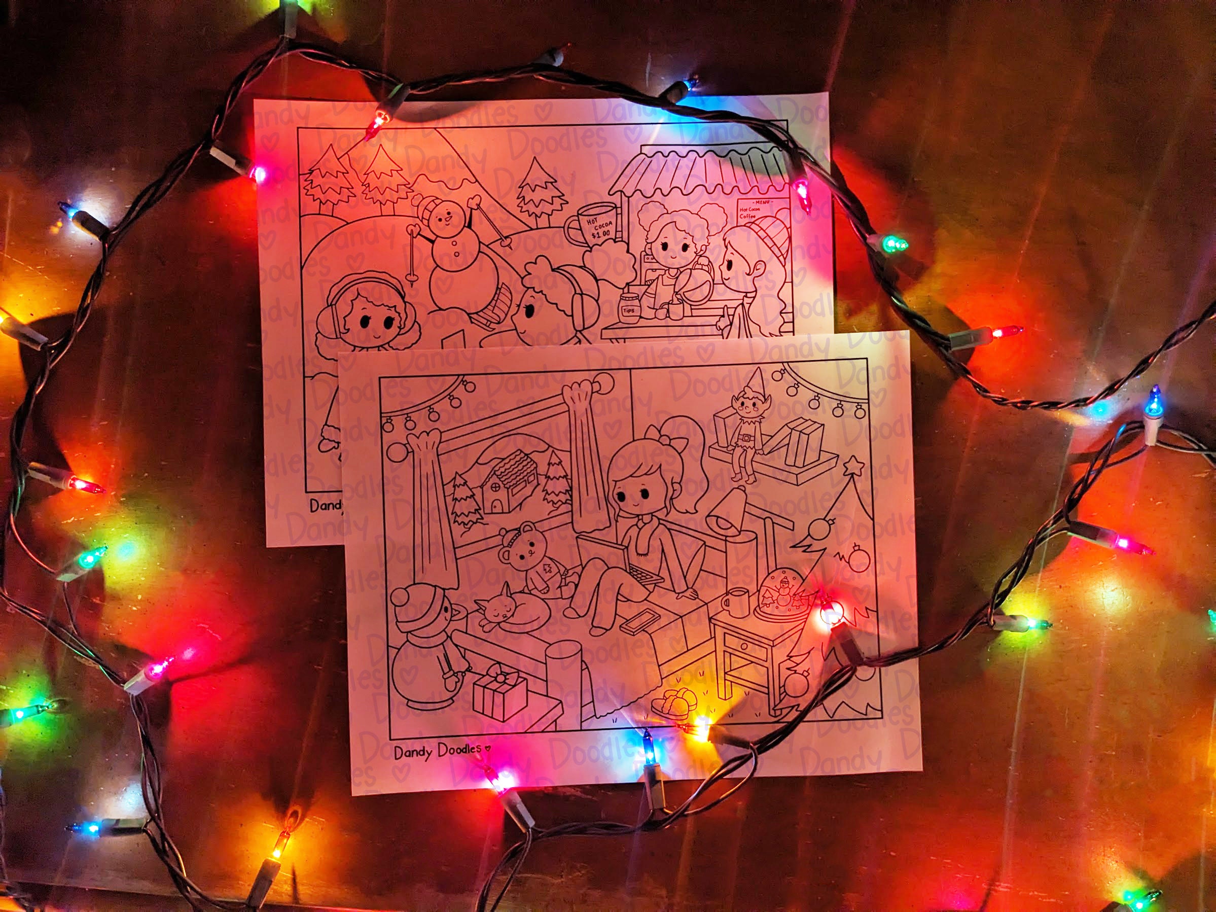 Winter Coloring Printables, Cozy Coloring - Etsy