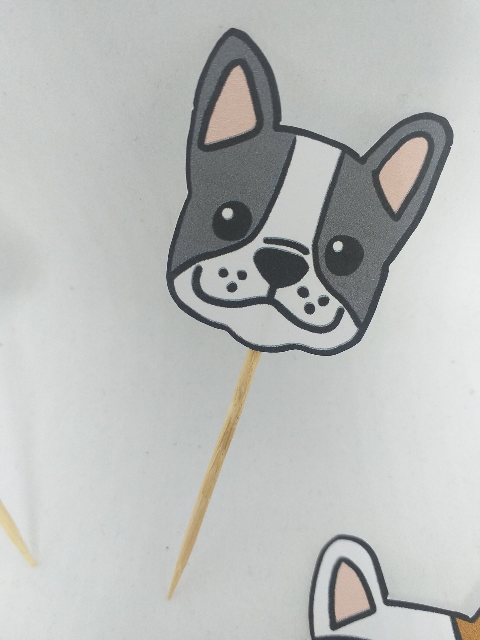 French Bull Dog Cupcake Toppers for Frenchie Lovers, Dogs Birthday Cake ...