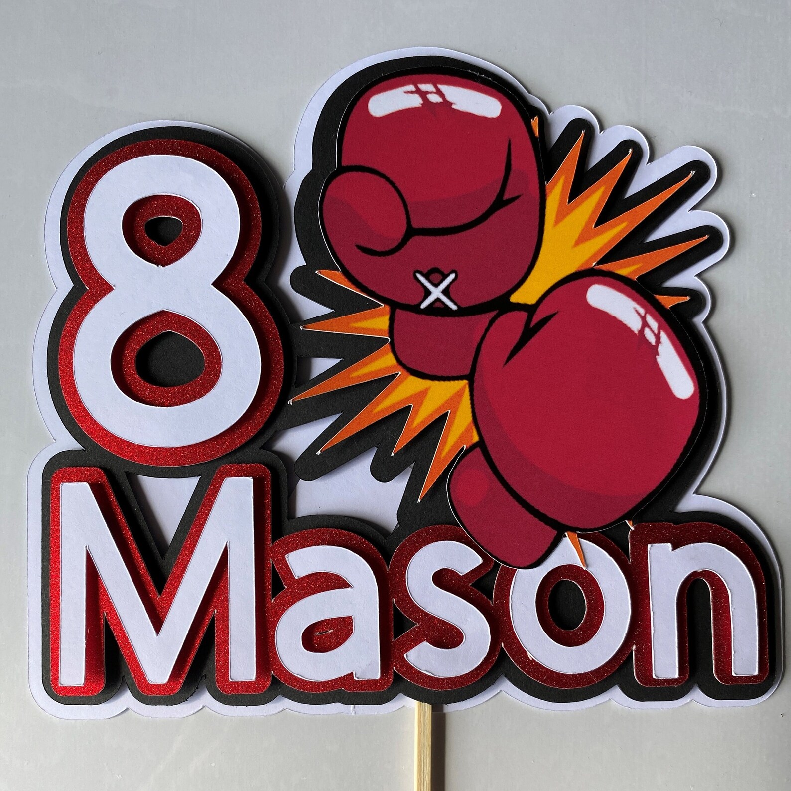 Boxing Glove Cake Topper Sports Cake Decoration Boxing - Etsy