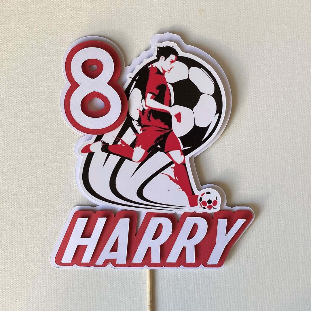 Personalized Football Cake Topper, Custom Name Cake Decoration, Sports ...