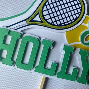 Personalised Tennis Themed Cake Topper for Birthday Party - Etsy