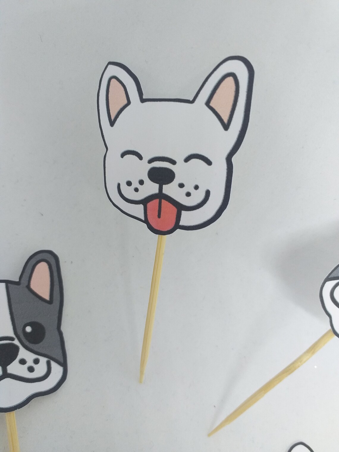 French Bull Dog Cupcake Toppers for Frenchie Lovers, Dogs Birthday Cake ...