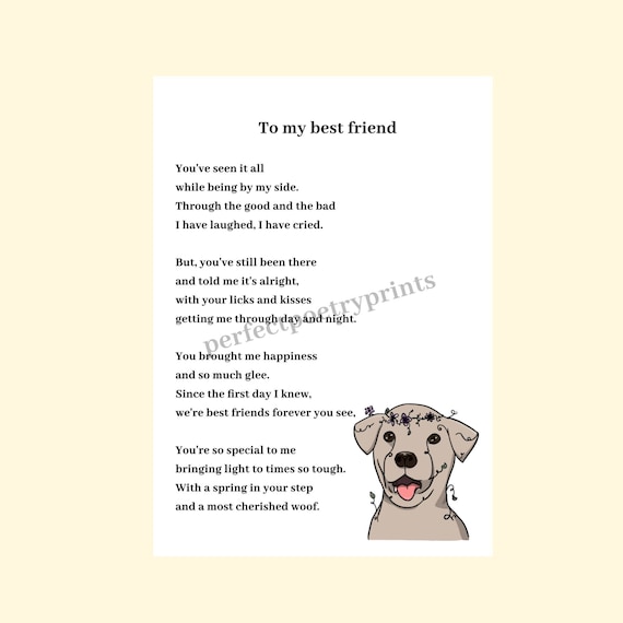 My Dog Is My Best Friend Poem