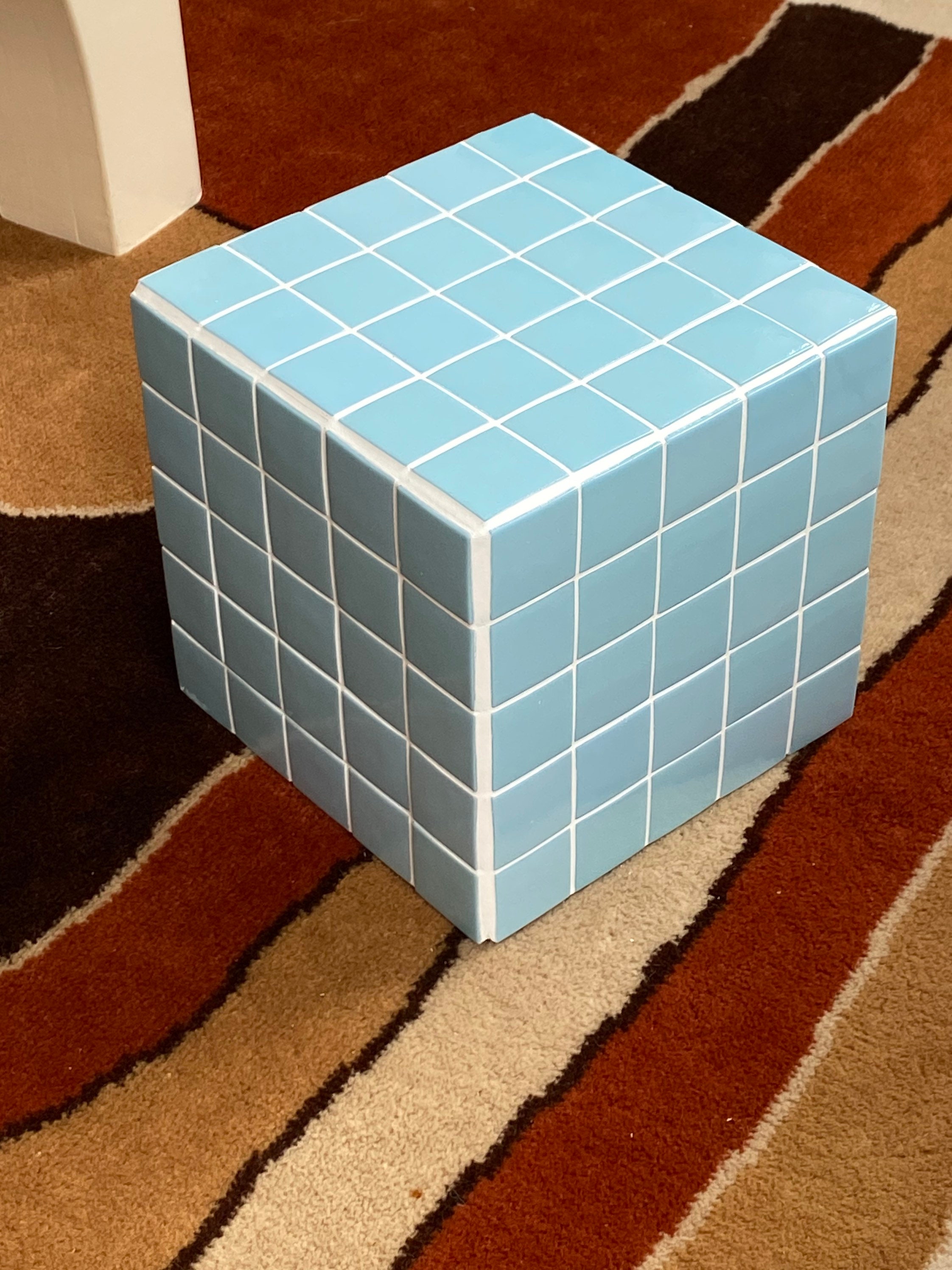 Tile Cube Tiled Mini Side Table Cube Tiled Cube 200 X - Etsy UK