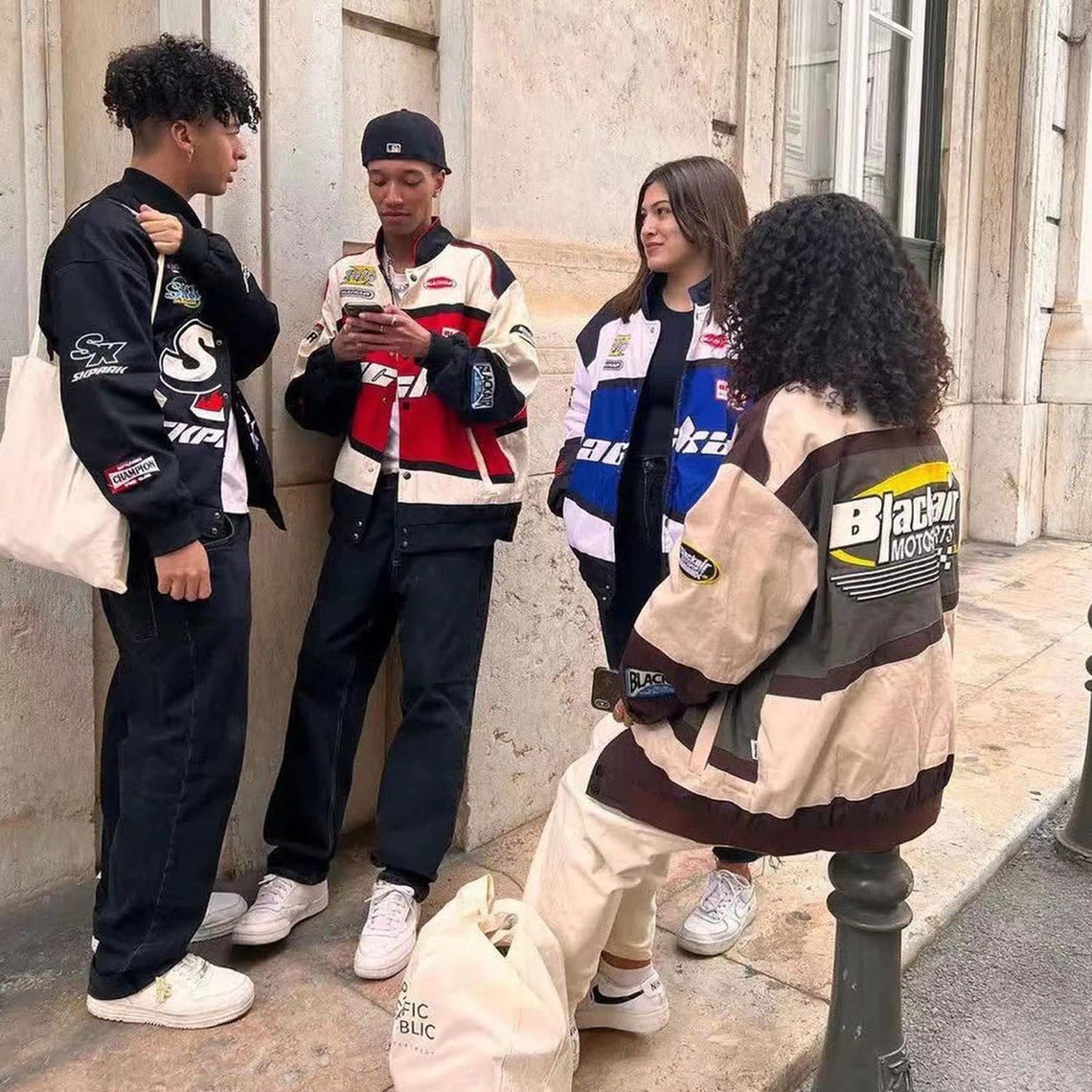 Vintage 2000s Style Racing Jacket Streetwear Fashion Varsity - Etsy