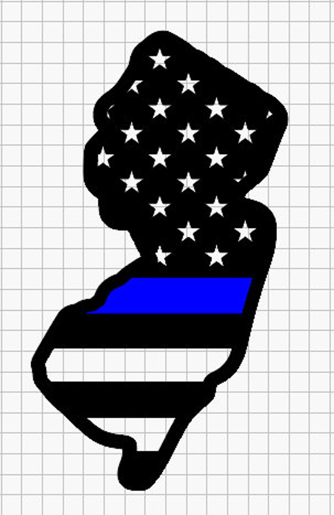 New Jersey Thin Blue Line Christmas Ornament - Etsy