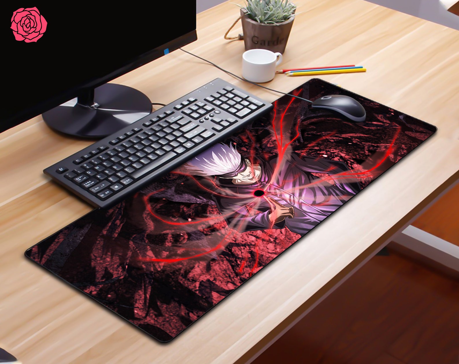 Deskmat Anime Desk Mat Cute Anime Mousepad Big Gaming | Etsy