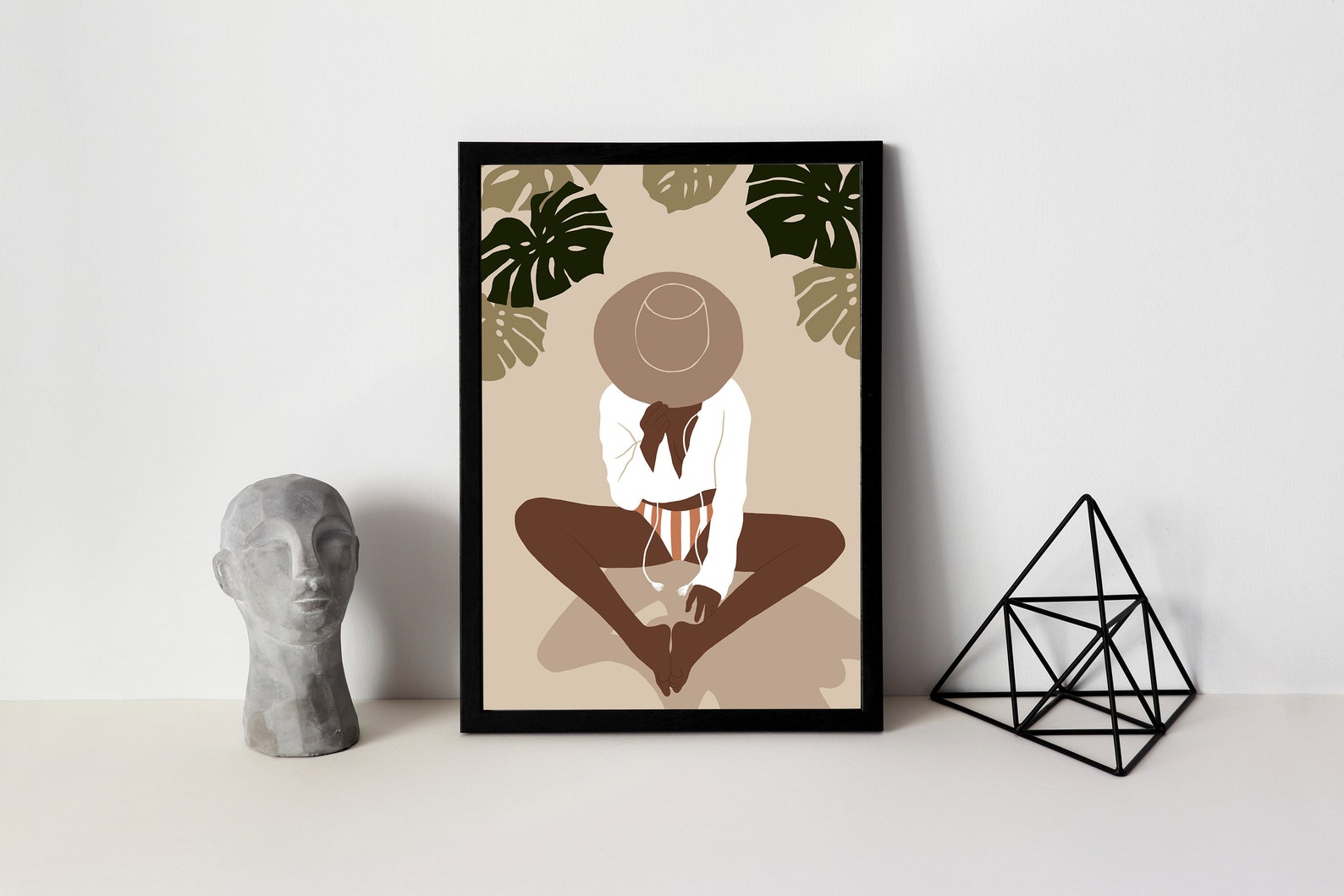 Woman Print Female Printable Wall Art Digital Print Neutral | Etsy