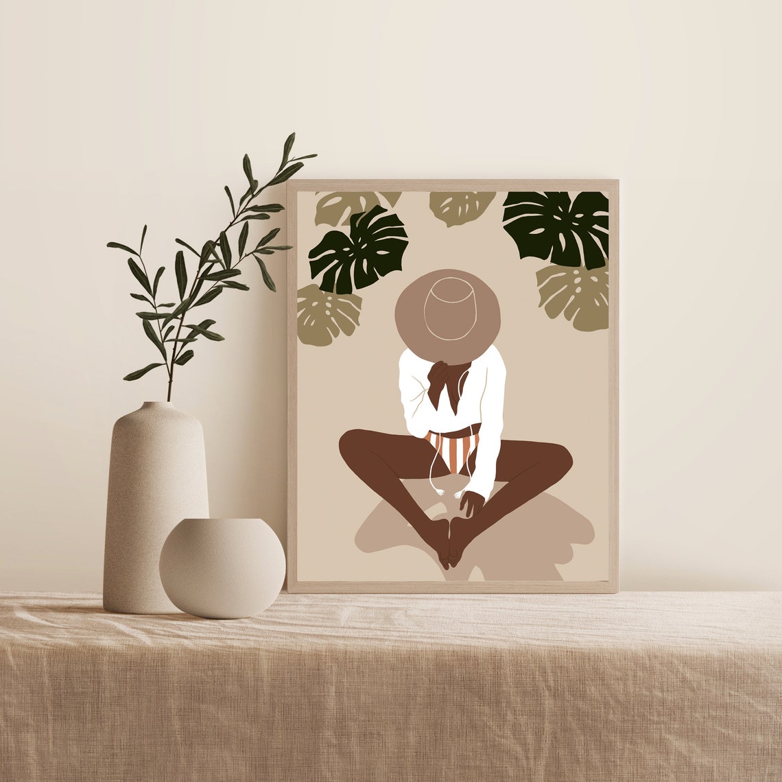 Woman Print Female Printable Wall Art Digital Print Neutral | Etsy