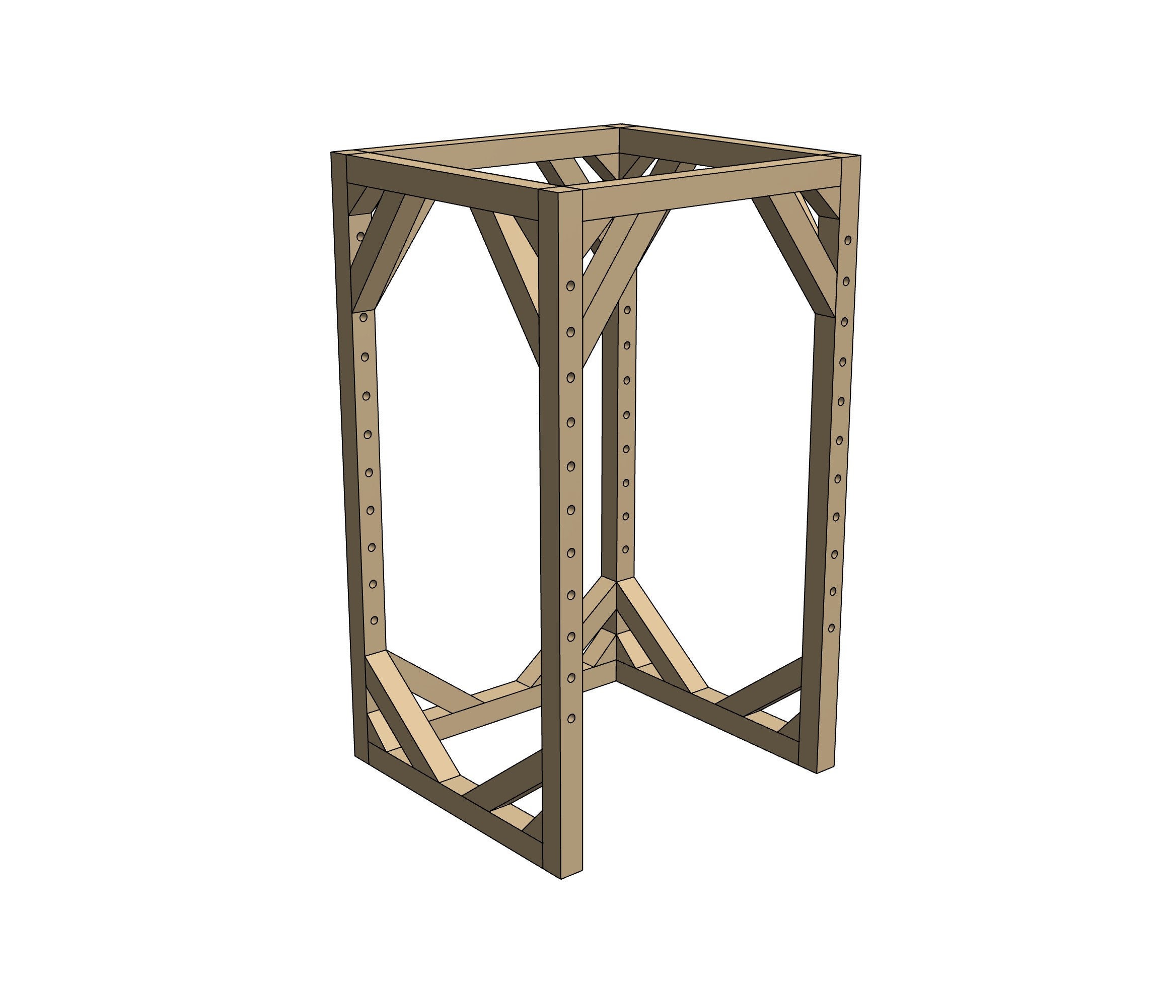 All-purpose Strong Rack Plans (squat Rack, Wood Rack, Mobile, Pull-ups ...